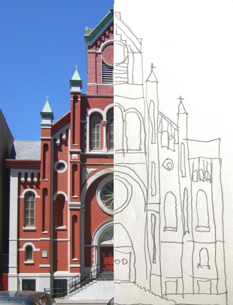 Drawing Activity: Complete the Missing Half of a Symmetrical Building ...